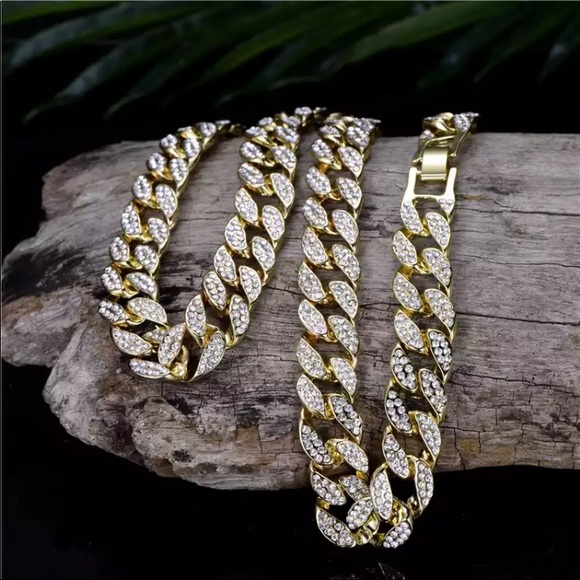 Accessories | Mens 18k Iced Out Hip Hop Gold Necklace | Poshmark